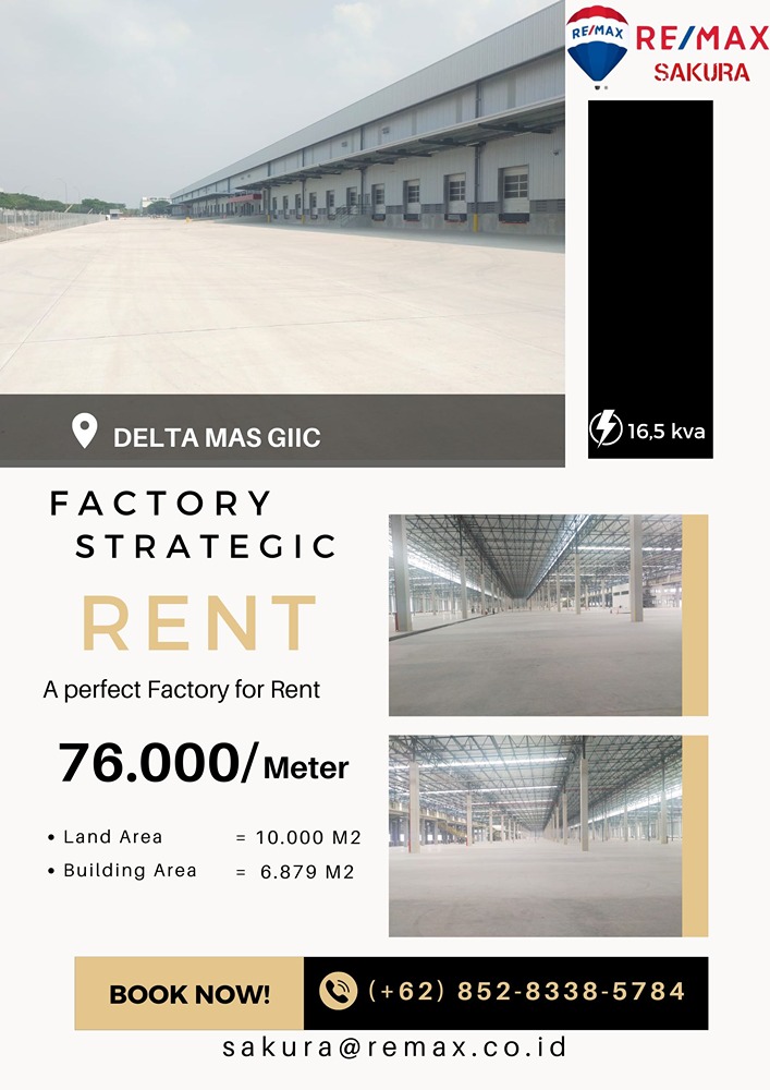 Pabrik Siap Pakai Bangunan Baru Luas 6.879 m2 di Kawasan Industri GIIC ...