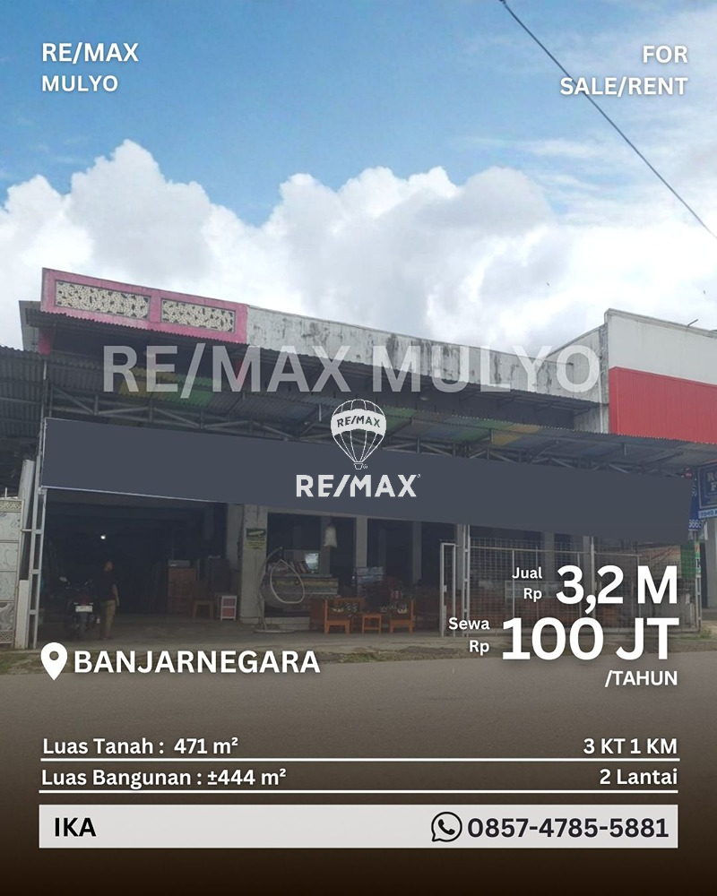 Dijual Disewakan Ruang Usaha Luas Wilayah Banjarnegara | REMAX Indonesia