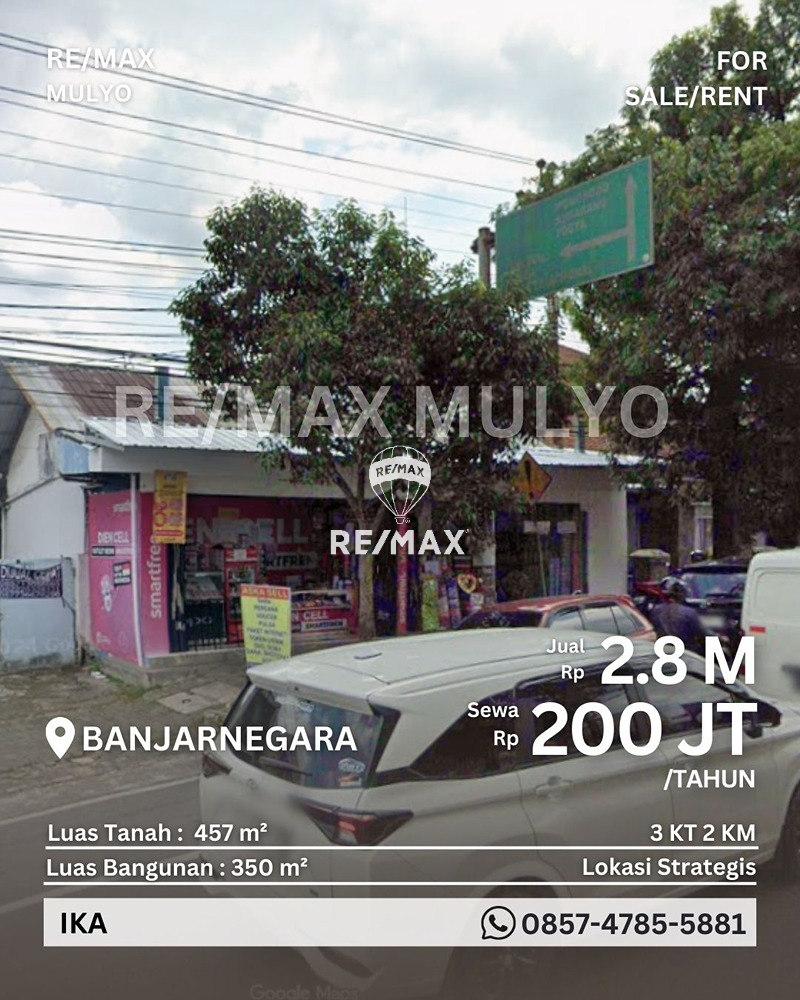 Dijual dan Disewakan Rumah + Toko Tepi Jalan Besar Wilayah Banjarnegara ...