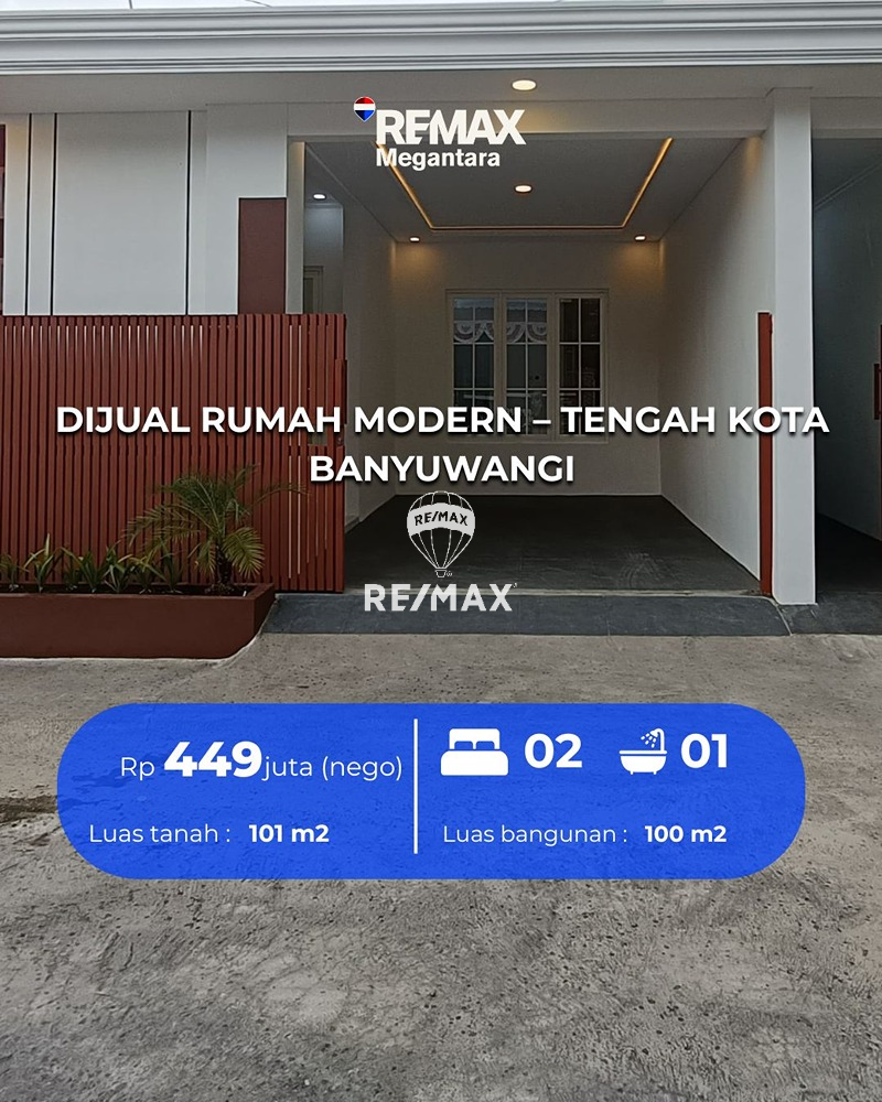 DIJUAL RUMAH MODERN - TENGAH KOTA BANYUWANGI Lokasi strategis di ...